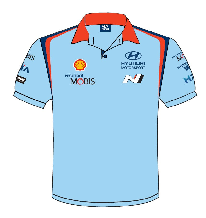 2025 Hyundai Men's Poloshirt Replica, light blue – Hyundai Motorsport ...